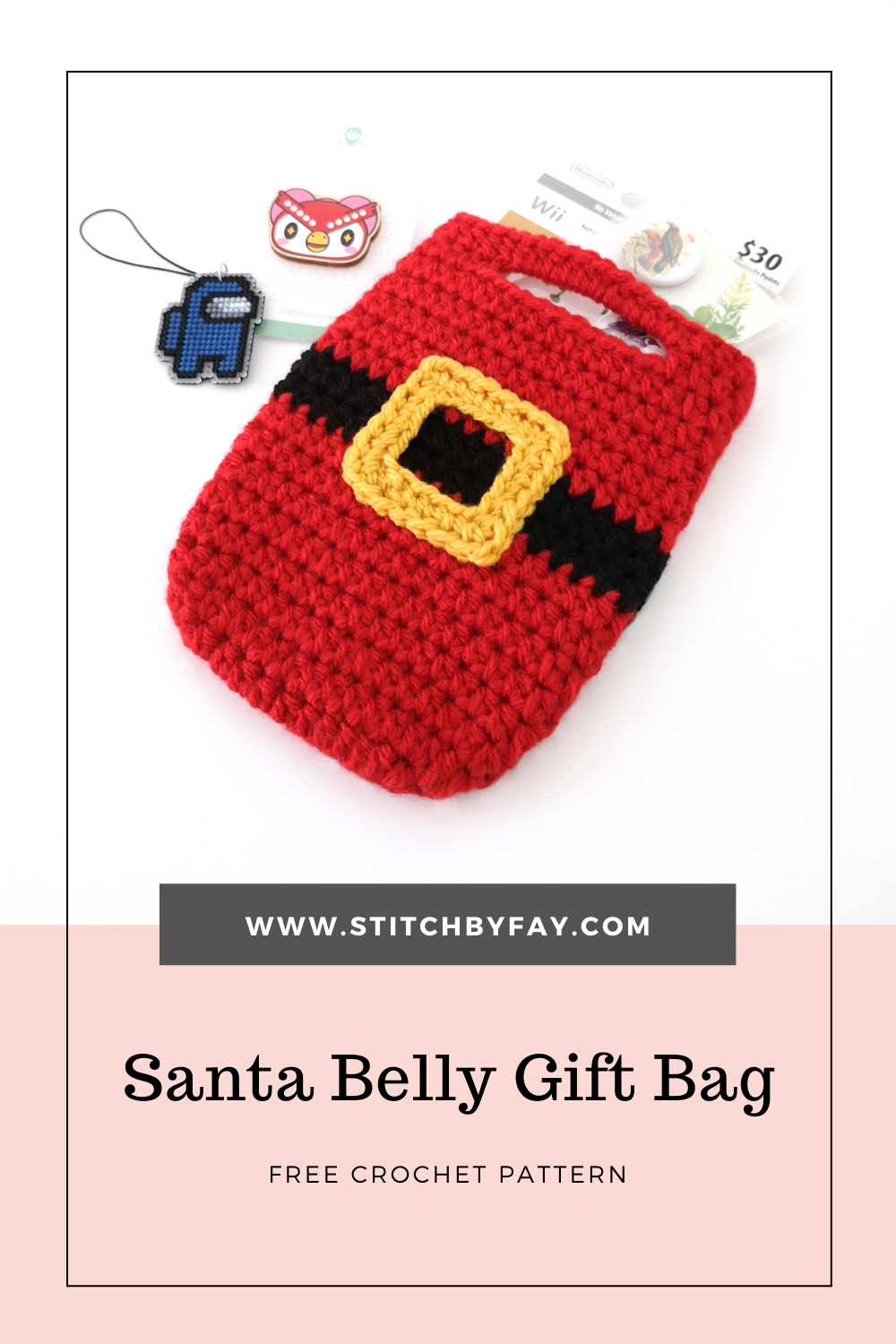 Santa Belly Gift Bag Crochet Pattern